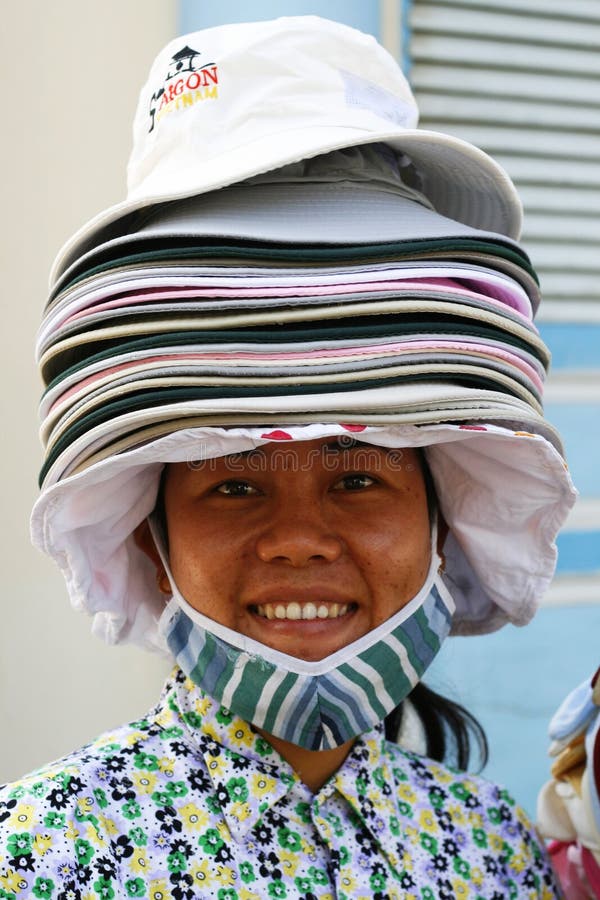 Hat Vendor editorial image. Image of vendor, vietnam - 24292825
