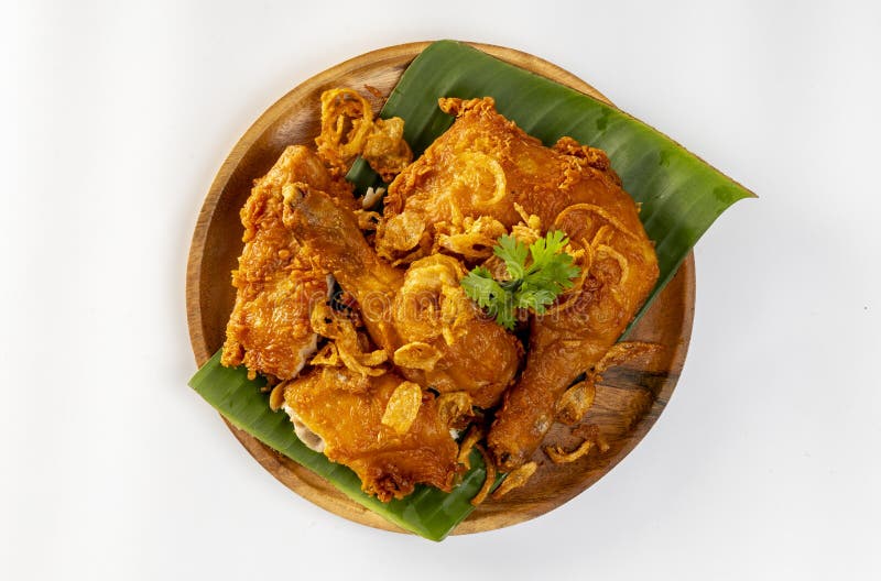 Hat Yai Fried Chicken, Crispy Fried Chicken with Fried Stock Image ...