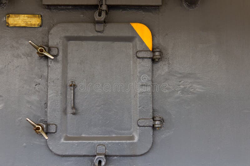 Hatch Access on a Military Navy Ship Stock Image - Image of heavy ...