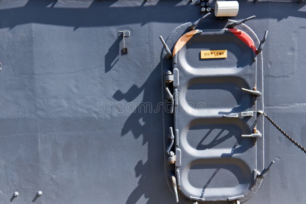 Hatch Access on a Military Navy Ship Stock Image - Image of marine ...