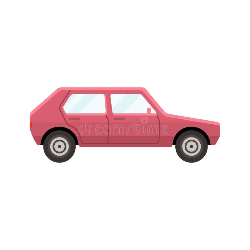 Pink Car Top View Vector Illustration. Sport Car Illustration. Stock ...