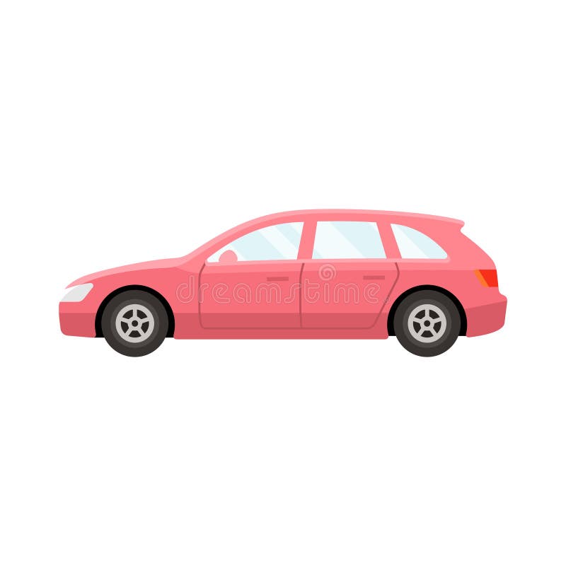 Pink Car Top View Vector Illustration. Sport Car Illustration. Stock ...