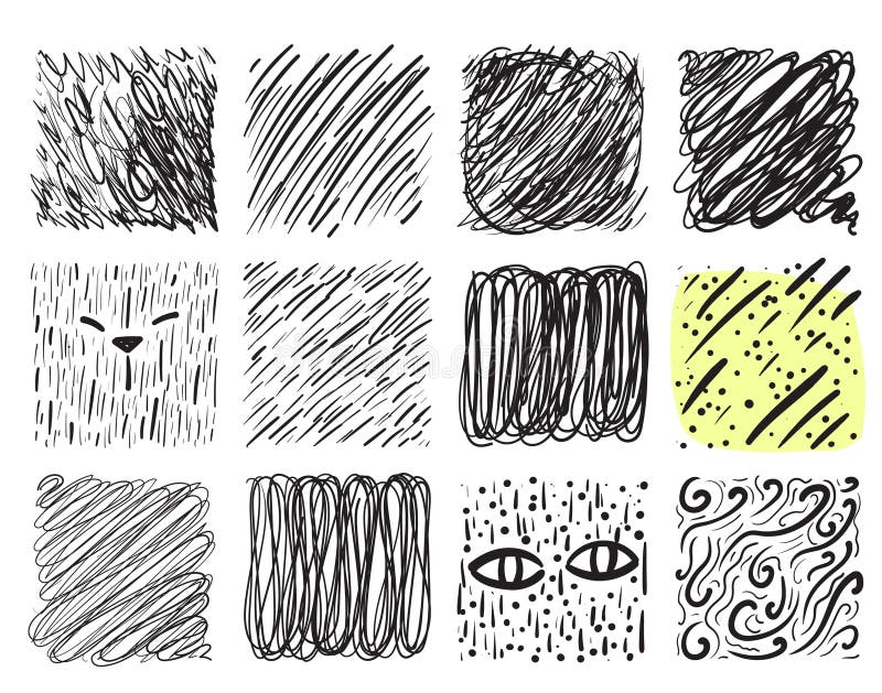 Hatch Background, Hatching Textured Pattern, Cross Lines Doodles Stock ...