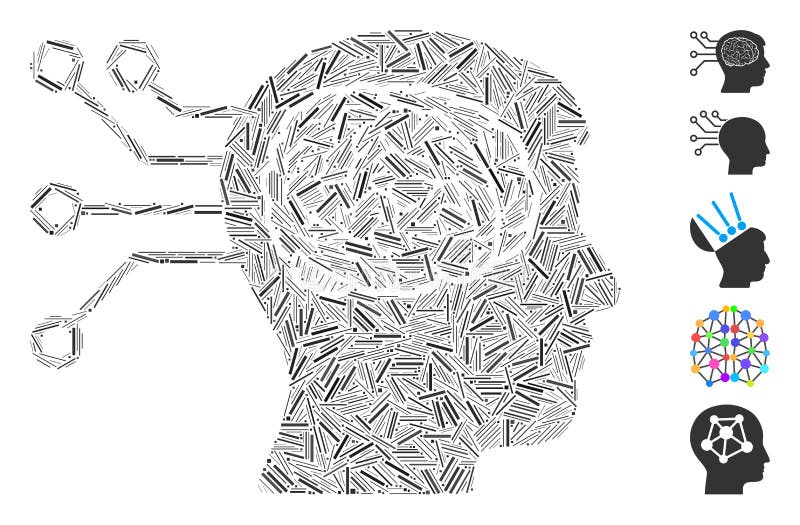 Brain Computer Interface Vector Icon Stock Vector - Illustration of ...