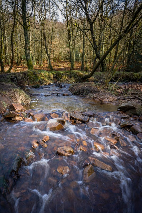 Hatch Brook Waterfall Flows Down the West Pennine Moors in Brinscall ...