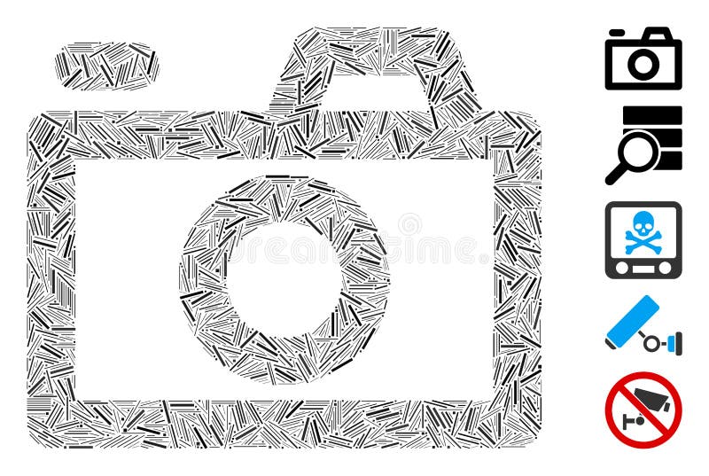 Hatch Camera Icon Vector Collage Stock Illustration - Illustration of ...