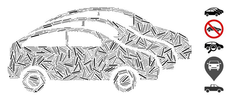 Hatch Car Traffic Icon Vector Collage Stock Illustration - Illustration ...