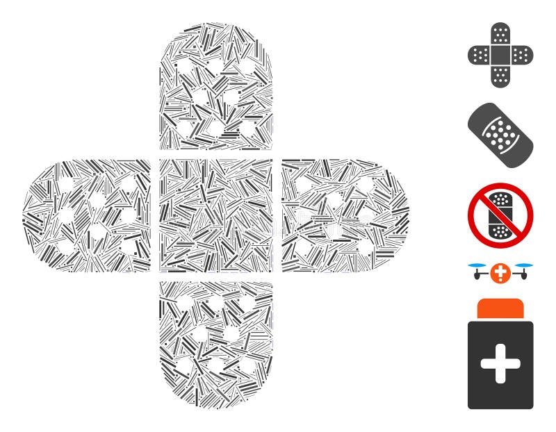 Hatch Collage Adhesive Patch Icon Stock Illustration - Illustration of ...