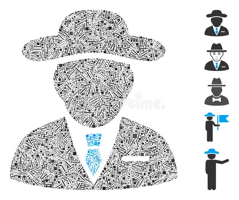 Hatch Collage Agent Icon stock illustration. Illustration of ...