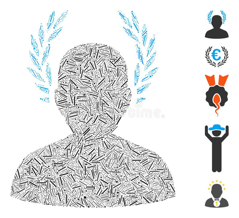 Hatch Collage Caesar Icon stock illustration. Illustration of composed ...