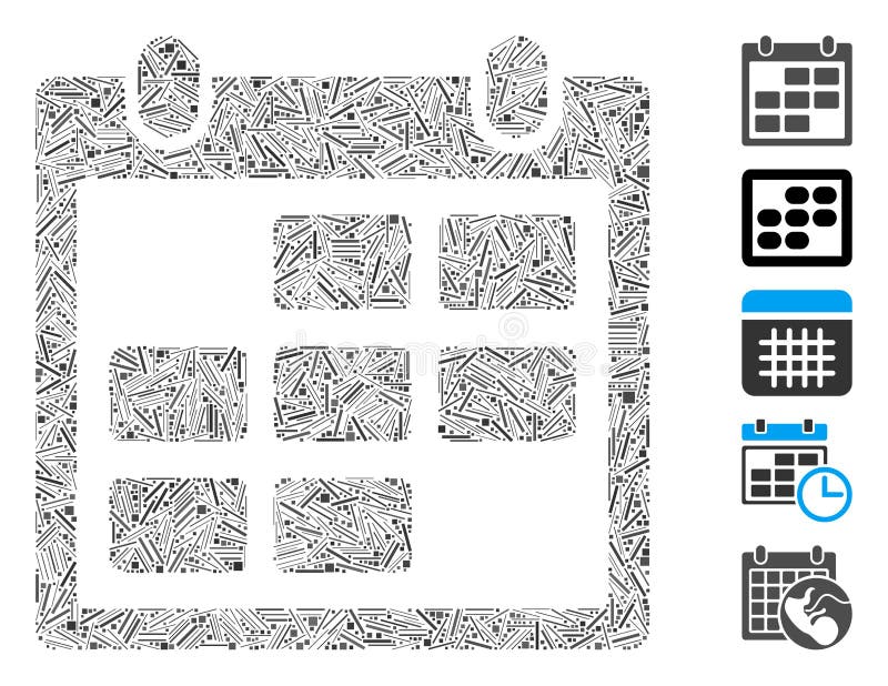 Hatch Collage Calendar Month Stock Illustration - Illustration of ...