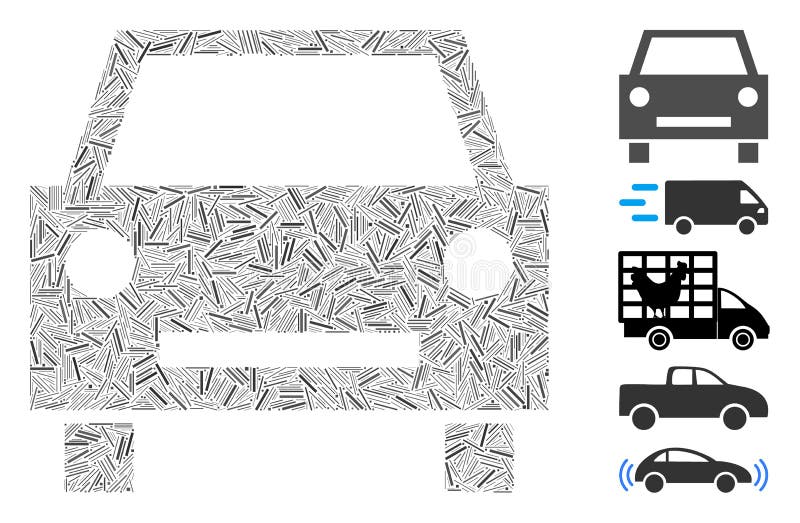 Hatch Collage Car Icon stock illustration. Illustration of icon - 175811085