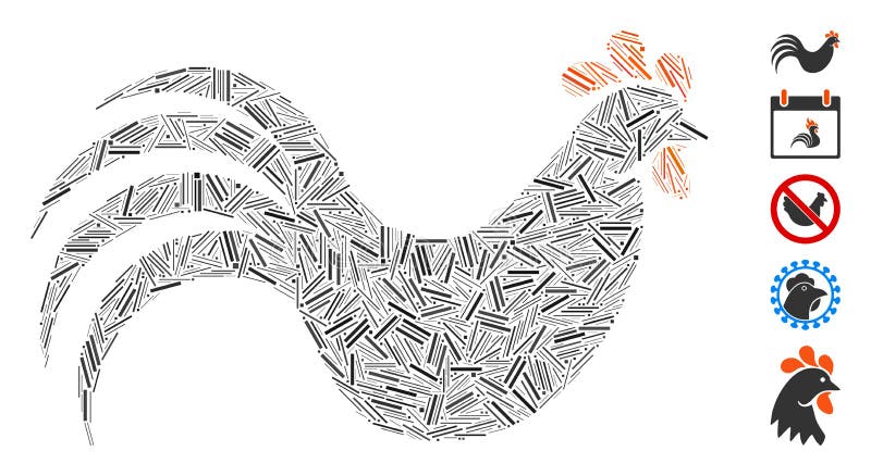 Hatch Collage Chicken Icon stock illustration. Illustration of ...