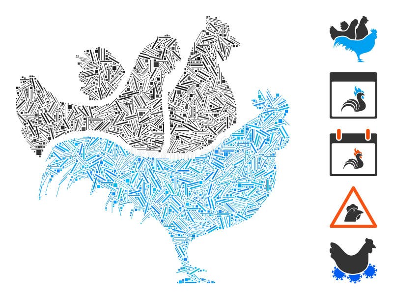Hatch Collage Chickens Icon Stock Illustration - Illustration of ...