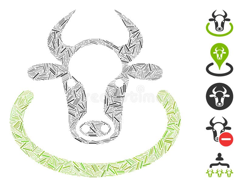 Hatch Collage Cow Area Icon Stock Illustration - Illustration of beef ...