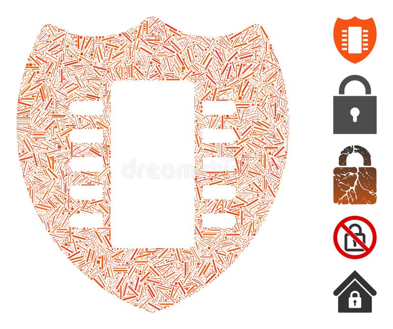 Hatch Collage Digital Security Icon Stock Illustration - Illustration ...