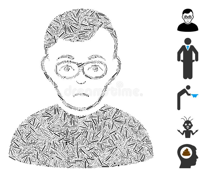 Hatch Collage Downer Icon stock illustration. Illustration of ...