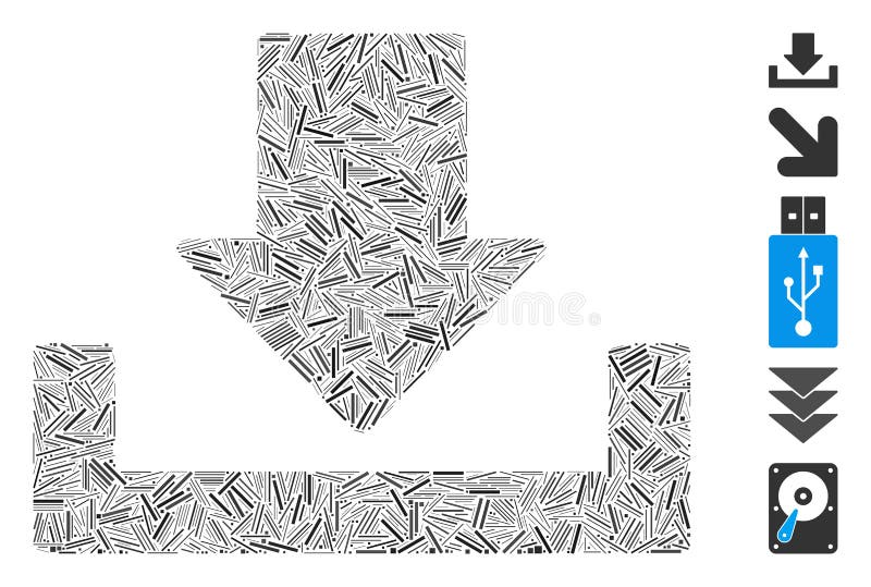 Hatch Collage Download Icon Stock Illustration - Illustration of ...