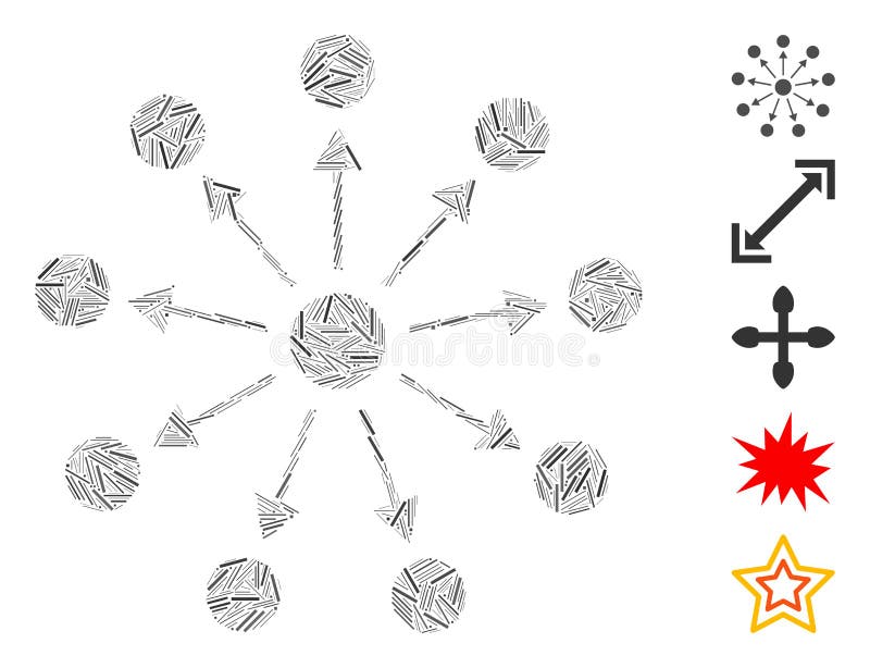 Hatch Collage Expanse Icon stock illustration. Illustration of collage ...