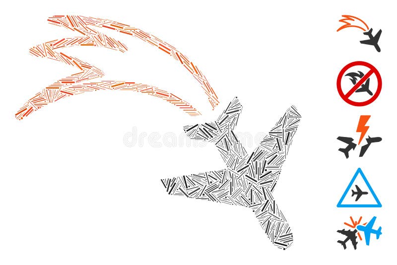 Hatch Collage Falling Airplane Icon Stock Illustration - Illustration ...