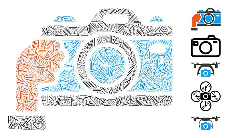 Hatch Collage Hold Camera Icon Stock Illustration - Illustration of ...