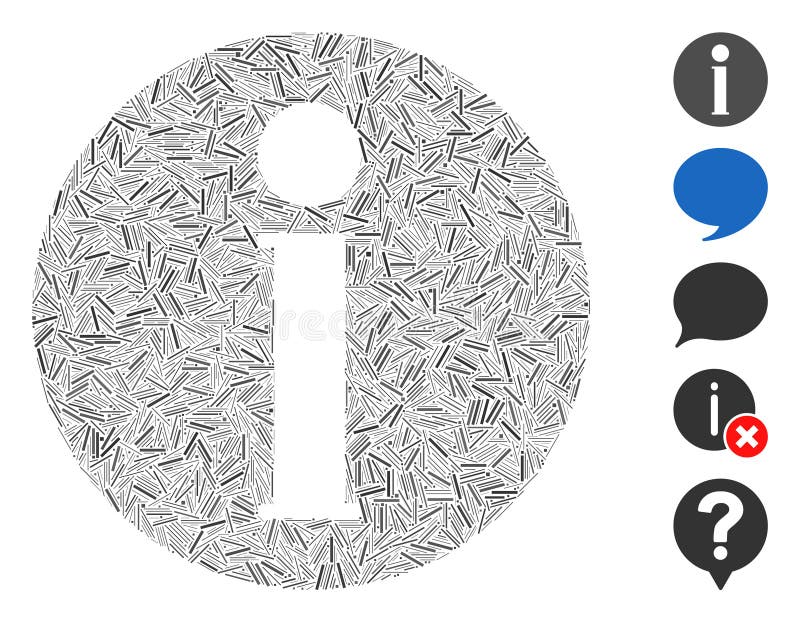 Hatch Collage Info Icon stock illustration. Illustration of hint ...
