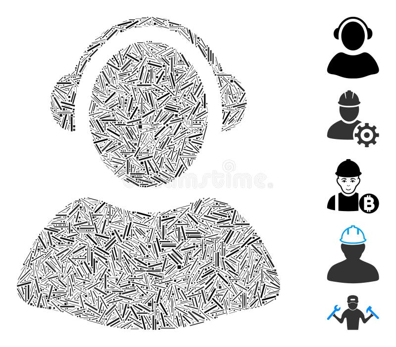 Hatch Collage Operator Icon Stock Illustration - Illustration of ...