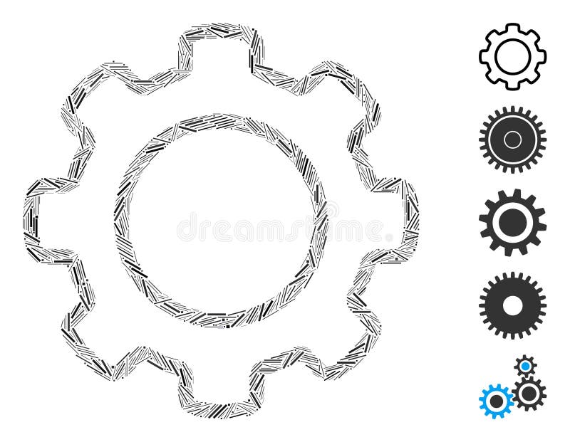 Outline Gear Icon. Teamwork Symbol. Flat Style. Vector Illustration ...