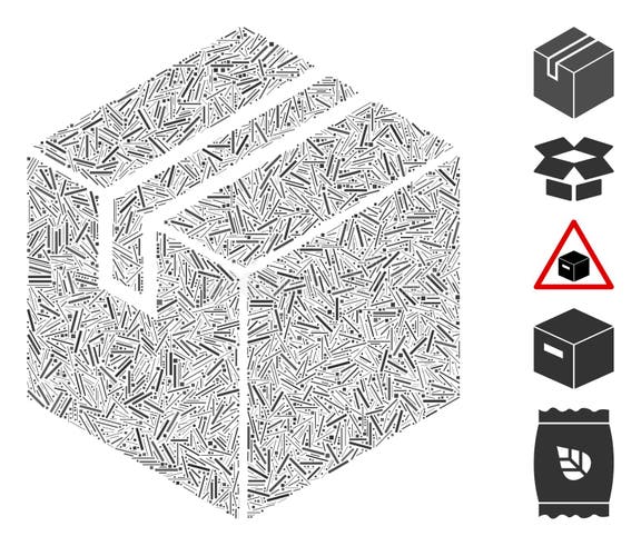 Hatch Collage Package Icon stock illustration. Illustration of icon ...