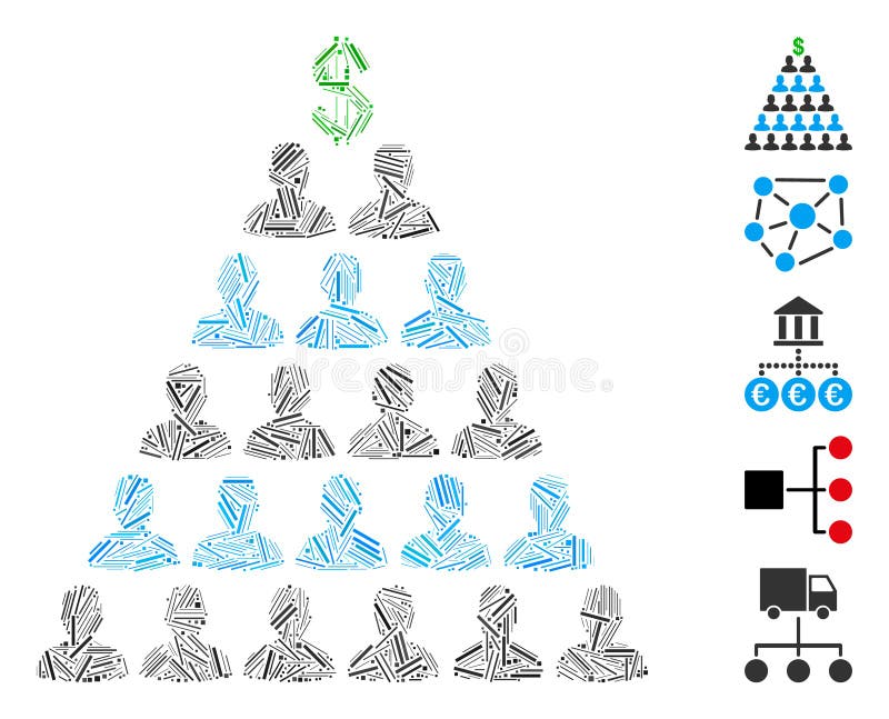 Hatch Collage Ponzi Pyramid Scheme Icon Stock Illustration ...