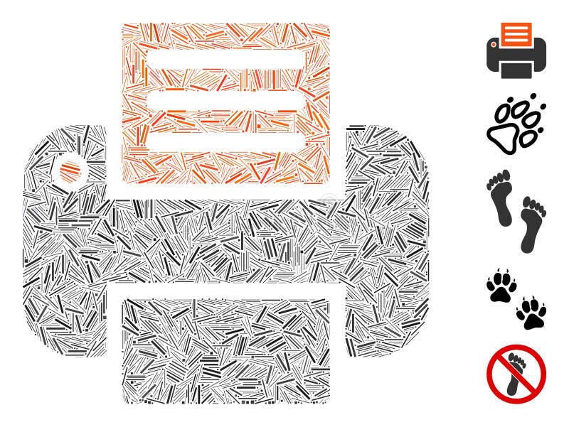 Hatch Collage Print Icon stock illustration. Illustration of output ...