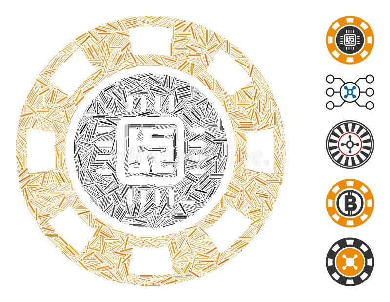 Hatch Collage Processor Casino Chip Stock Illustration - Illustration ...