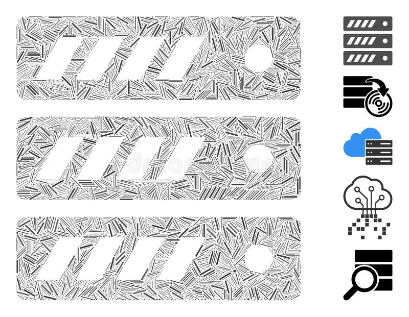 Hatch Collage Server Icon stock illustration. Illustration of element ...