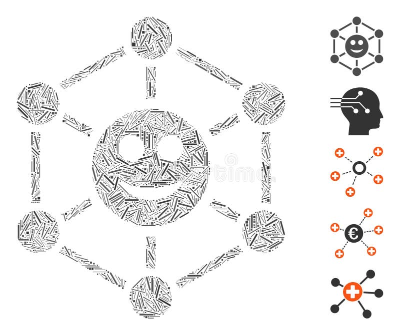 Hatch Collage Smile Network Icon Stock Illustration - Illustration of ...