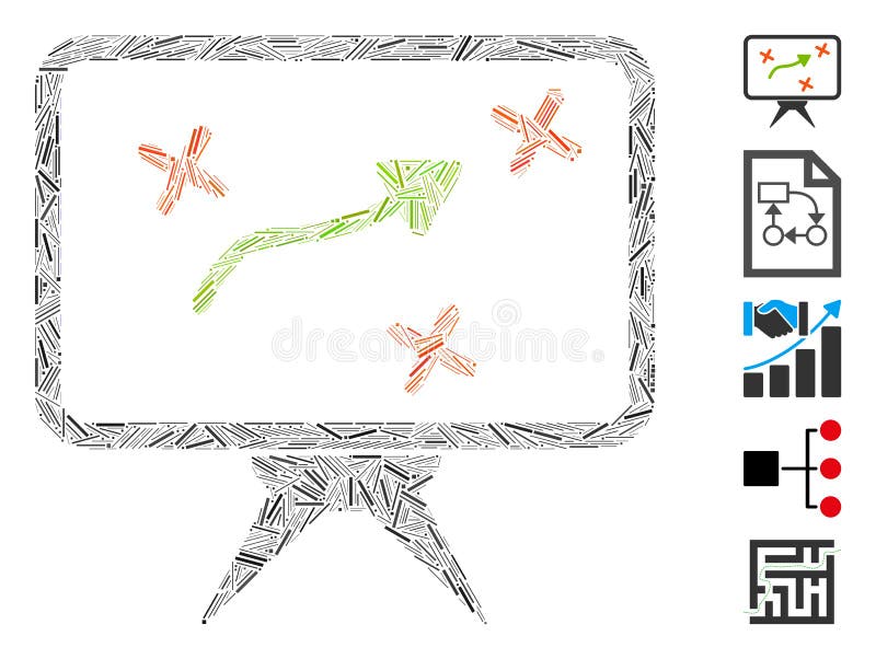 Hatch Collage Strategy Board Icon Stock Illustration - Illustration of ...