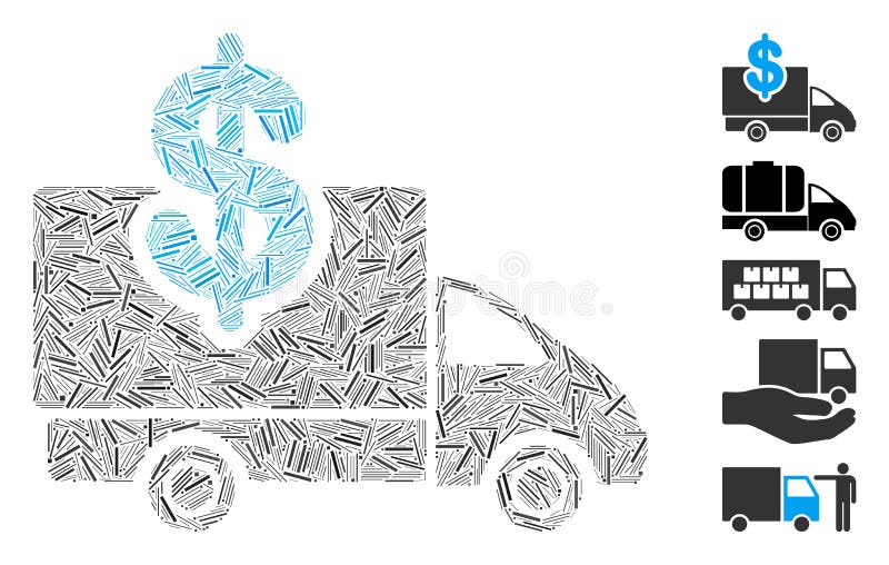 Hatch Collage Transportation Costs Icon Stock Illustration ...