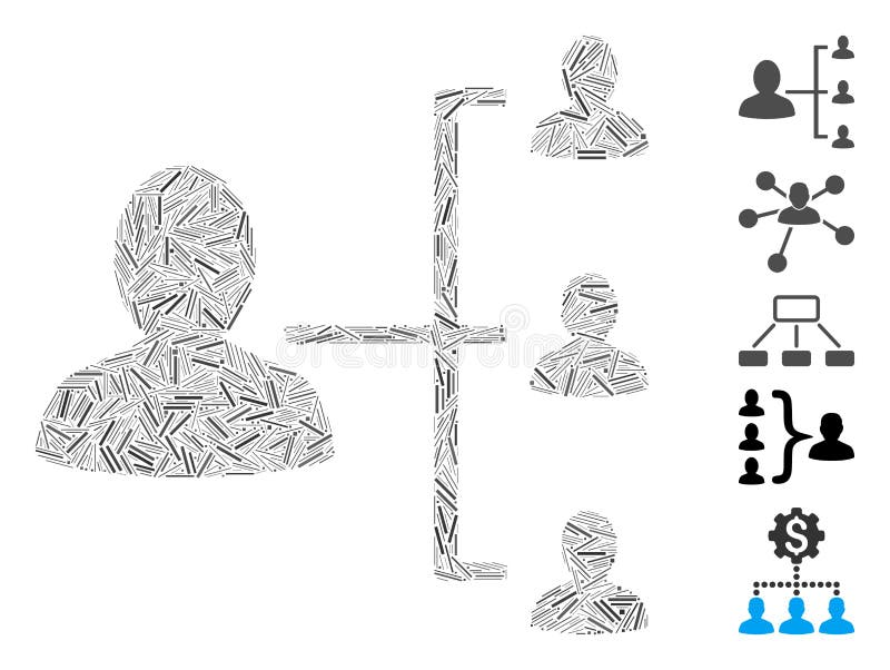 Hatch Collage User Scheme stock illustration. Illustration of network ...