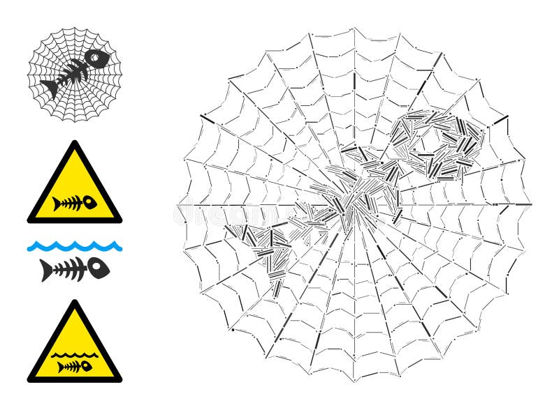 Hatch Dead Fish Net Icon Vector Collage Stock Vector - Illustration of ...