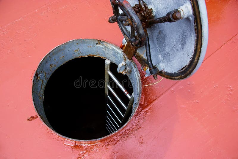 Hatch door on deck stock photo. Image of crank, boat - 34889466