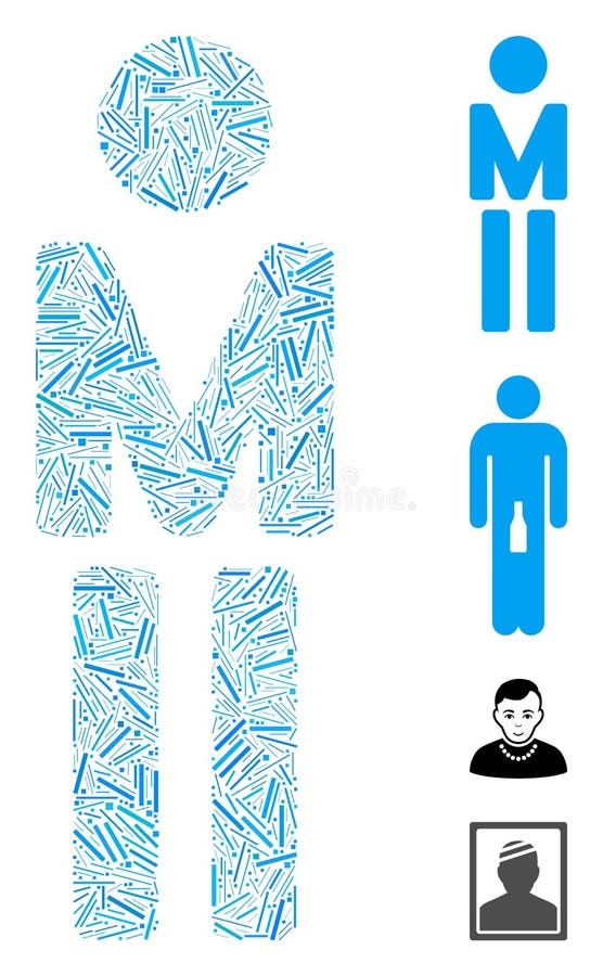 Hatch Man Icon Vector Mosaic Stock Vector - Illustration of figure ...