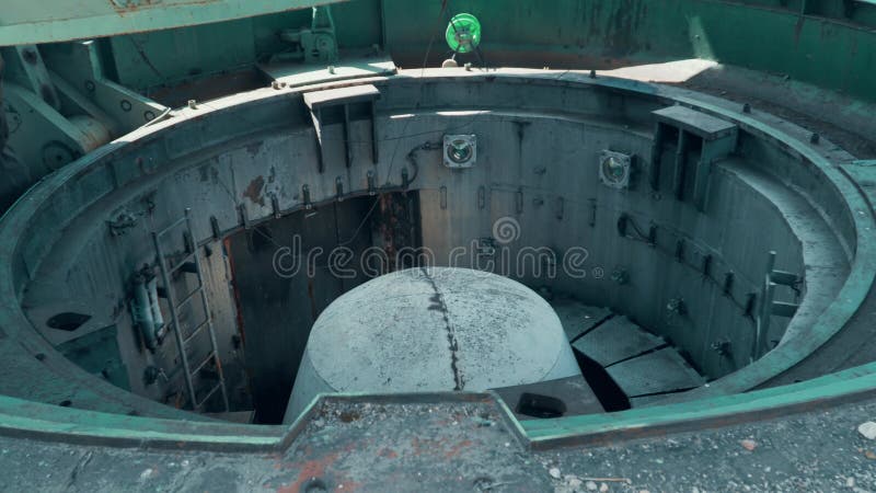 Hatch of Mine of Nuclear Missile. Stock Footage - Video of radioactive ...