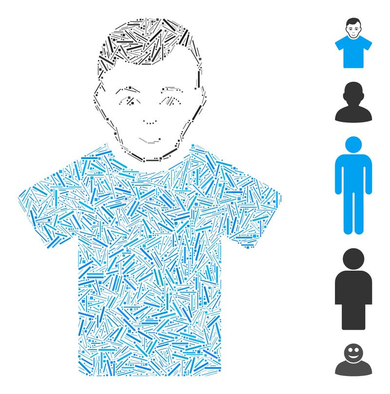 Dash Collage Guy Icon stock illustration. Illustration of personal ...