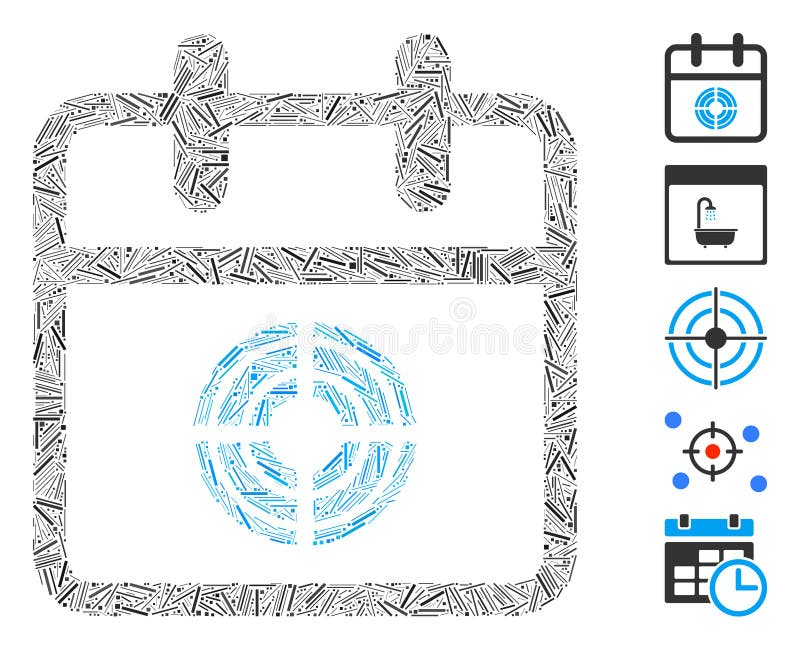 Dash Collage Target Day Icon Stock Illustration - Illustration of dash ...