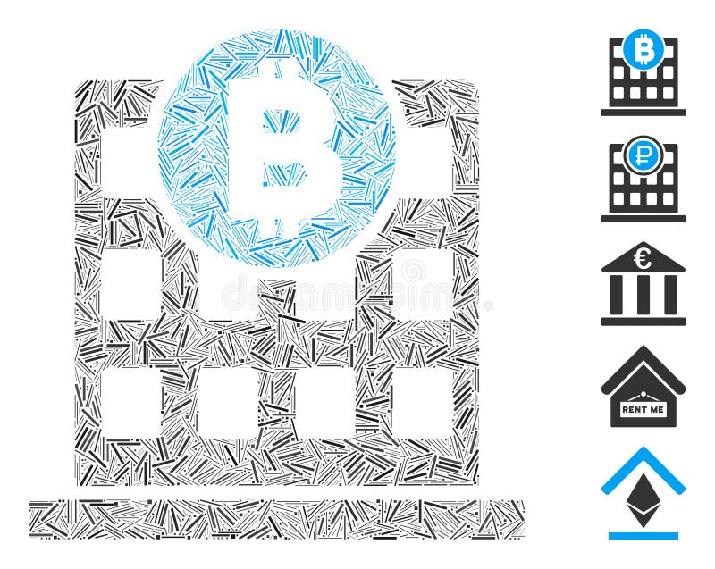 Hatch Mosaic Bitcoin Office Building Icon Stock Illustration ...
