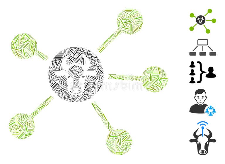 Hatch Mosaic Cow Links Icon Stock Illustration - Illustration of ...