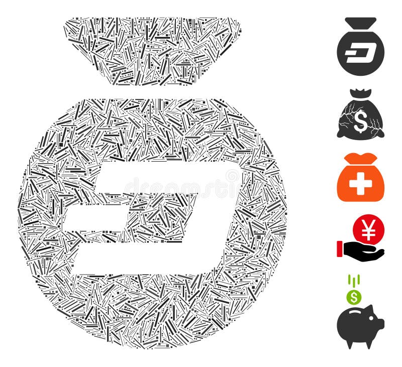 Hatch Mosaic Dash Money Bag Icon Stock Illustration - Illustration of ...