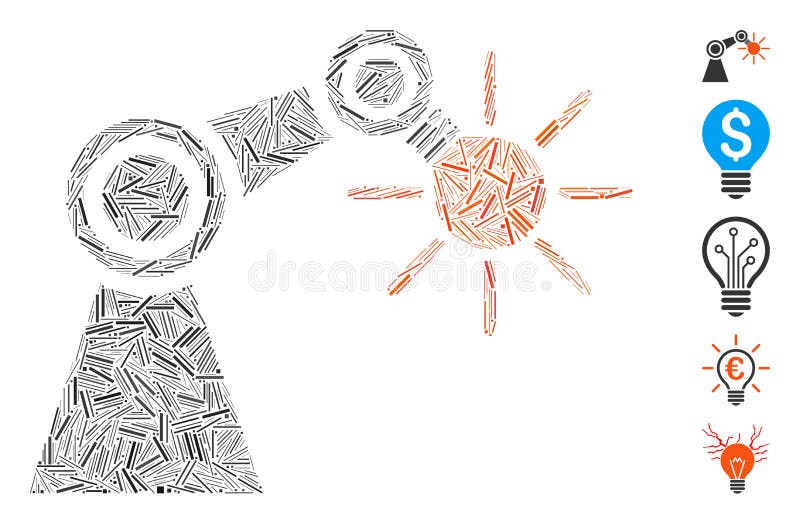 Hatch Mosaic Desk Lamp Icon Stock Illustration - Illustration of hatch ...