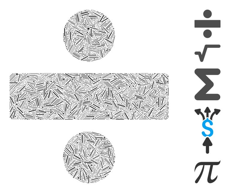 Hatch Mosaic Divide Math Operation Icon Stock Illustration ...