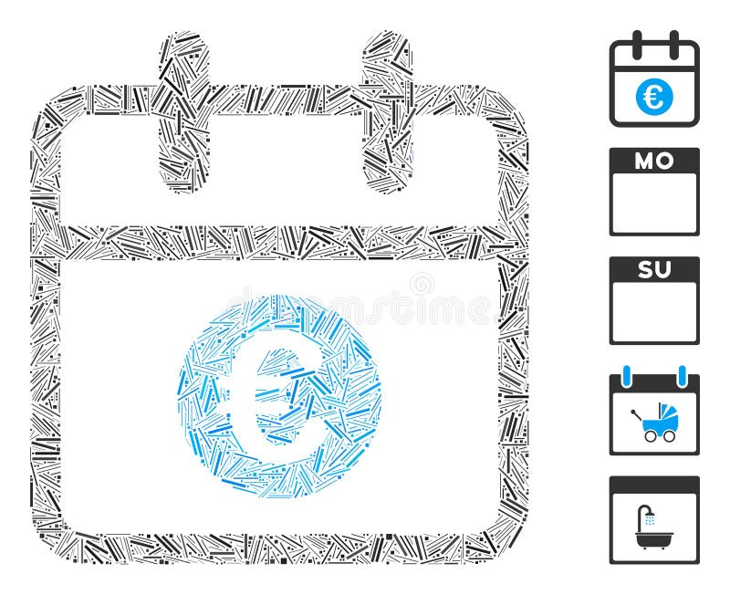 Hatch Mosaic Euro Day Icon stock illustration. Illustration of design ...