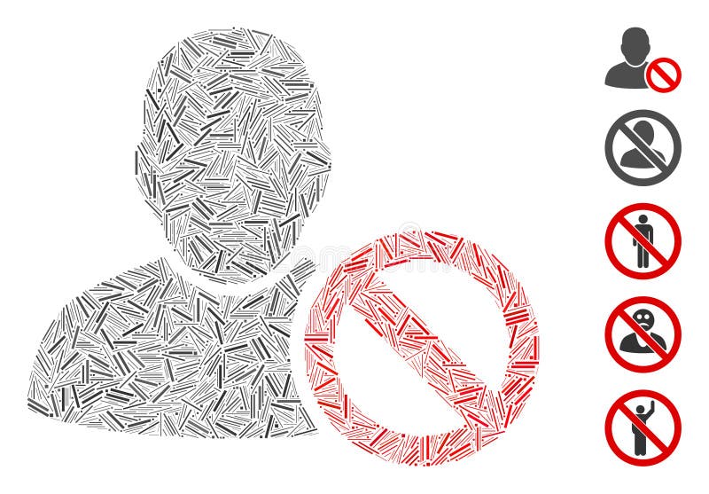 Hatch Mosaic Forbidden User Stock Illustration - Illustration of icon ...